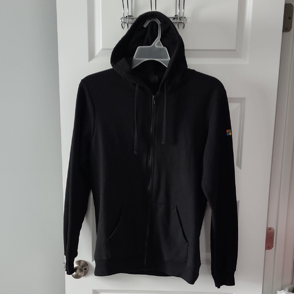 Microsoft | Sweaters | Microsoft Black Hoodie Sweater | Poshmark